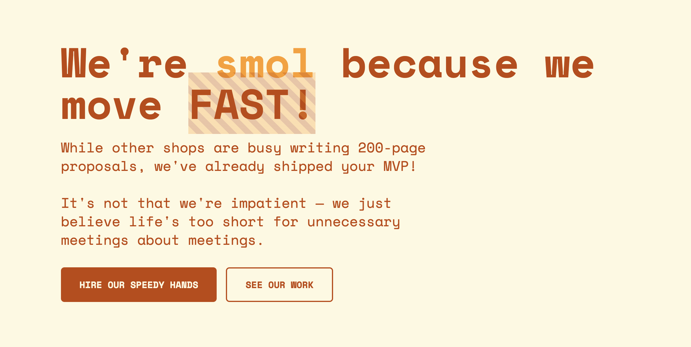 sm0l.dev - we move FAST!